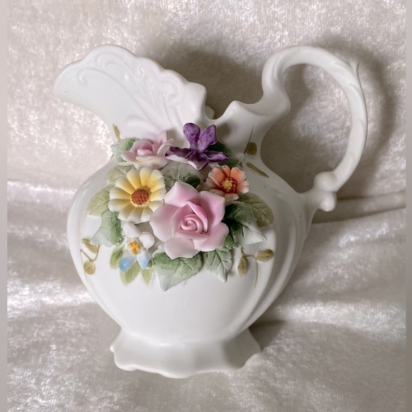 Lefton | Dining | Vintage Lefton Creamer Mini Pitcher Floral | Poshmark